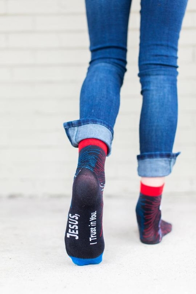 LCI PRODUCT DETAIL ::.. DIVINE MERCY, SOCK RELIGIOUS, SOCK_DIVINEMERCY